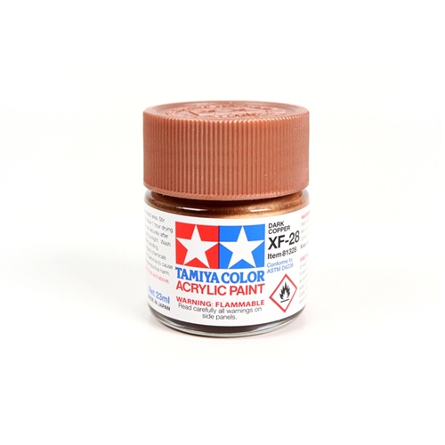 Tamiya 81328 XF-28 Flat Dark Copper Acrylic Paint (23ml)